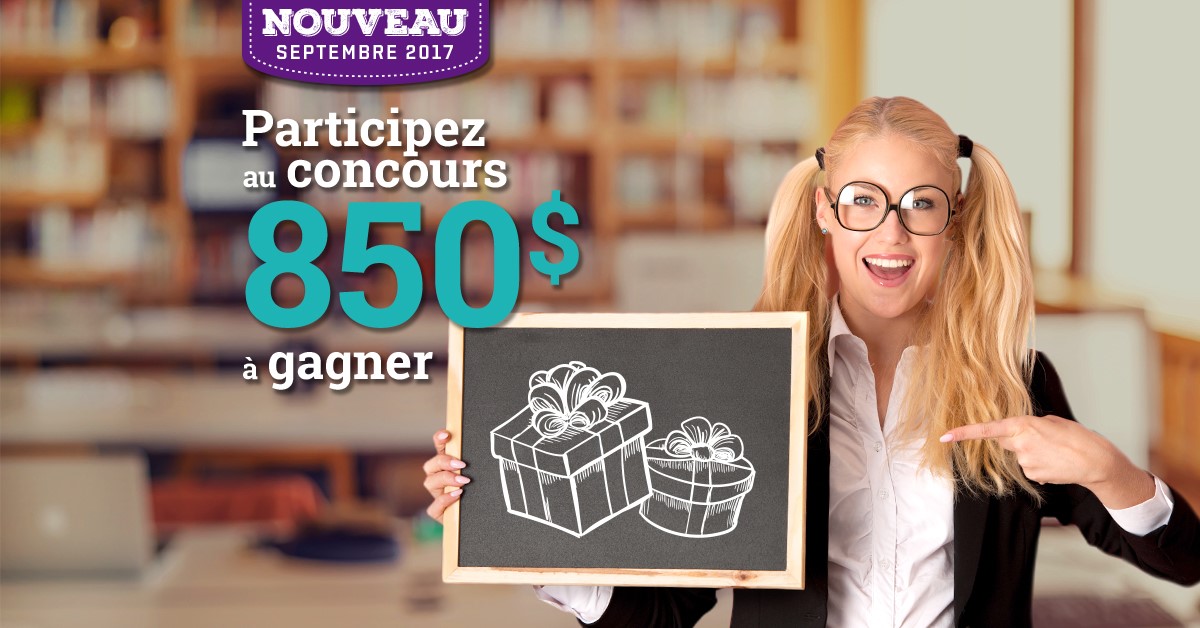 Participez au concours, il y a des lots en argent à gagner. Un gagnant ...